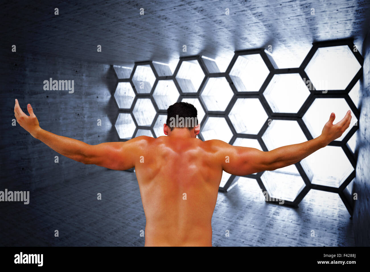 Composite image of bodybuilder posing Stock Photo - Alamy