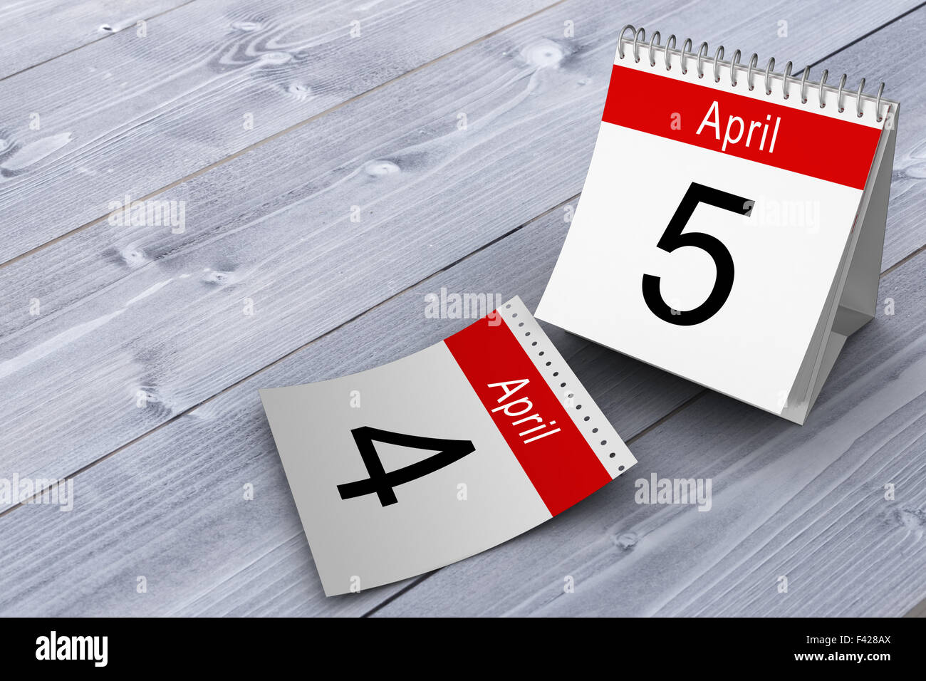 Composite image of april calendar Stock Photo - Alamy