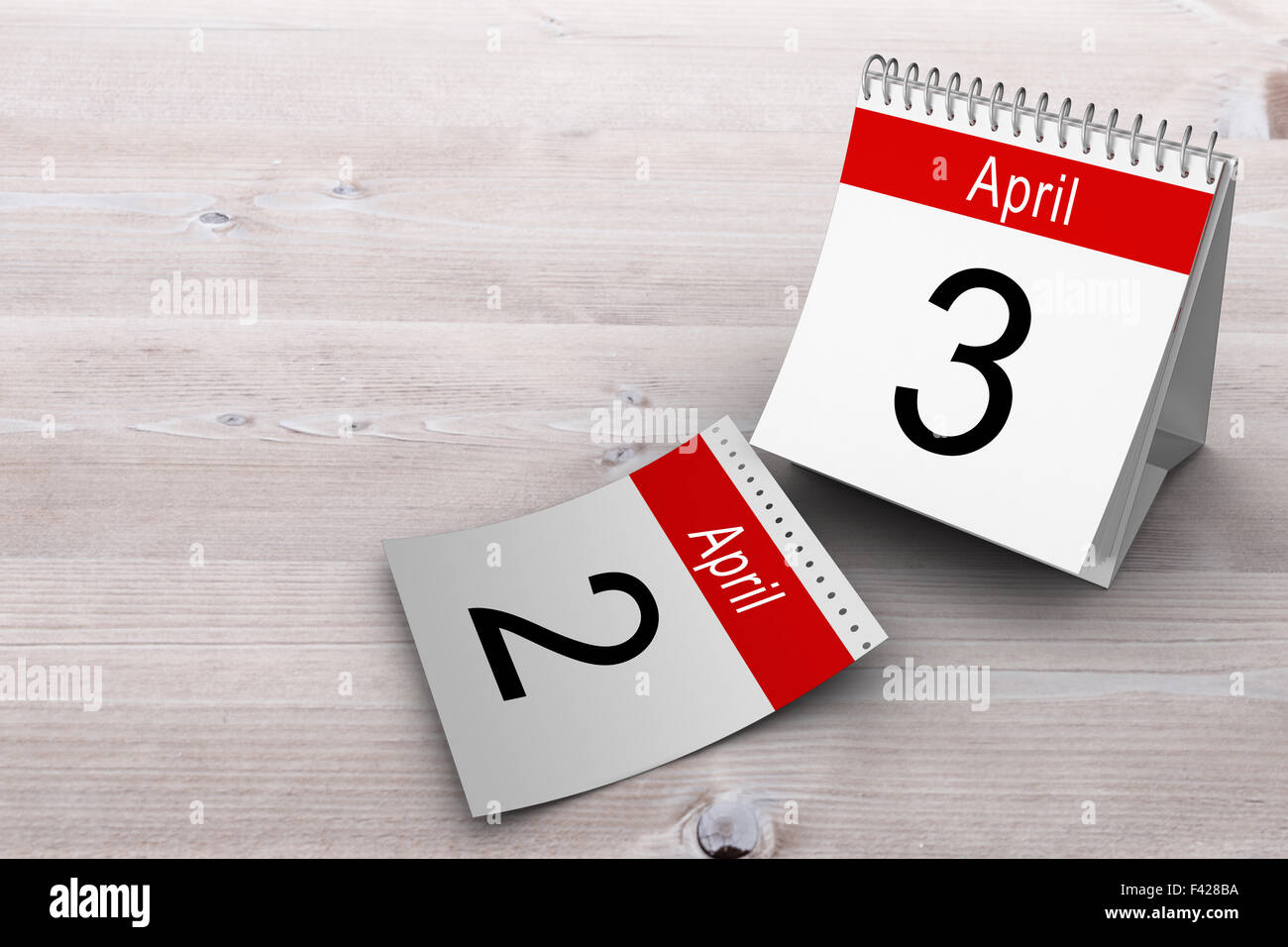 Composite image of april calendar Stock Photo - Alamy