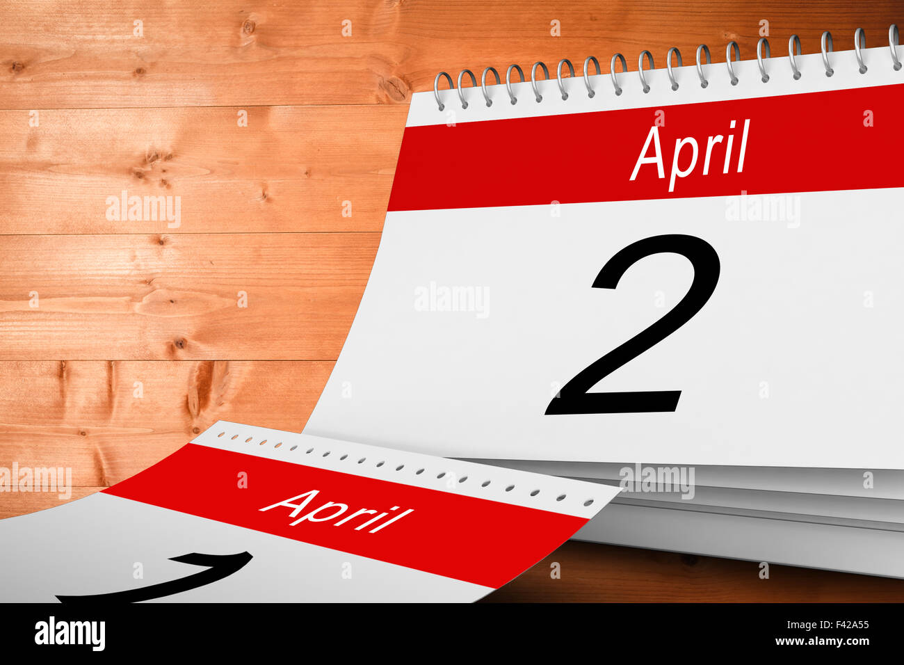 Composite image of april calendar Stock Photo - Alamy
