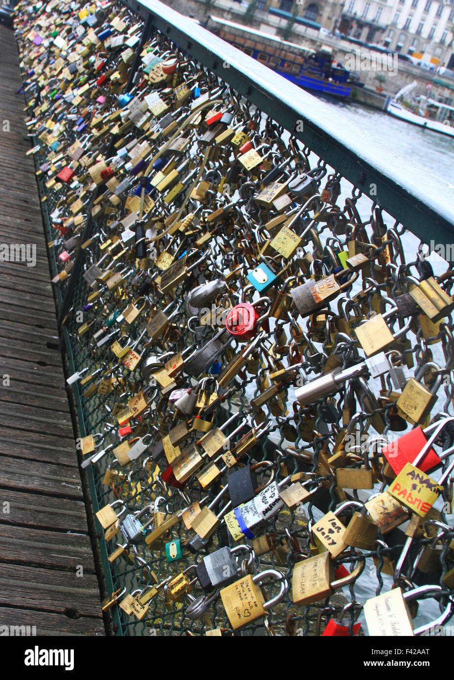 Bridge of locks in Paris, France Stock Photo - Alamy