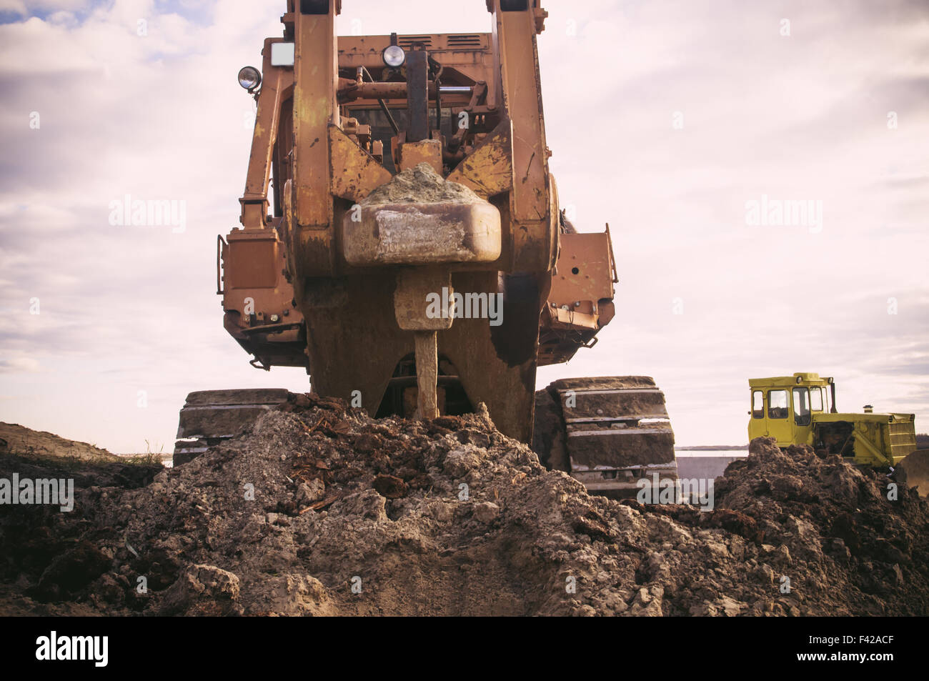 Ripper bulldozer on road construction Stock Photo - Alamy