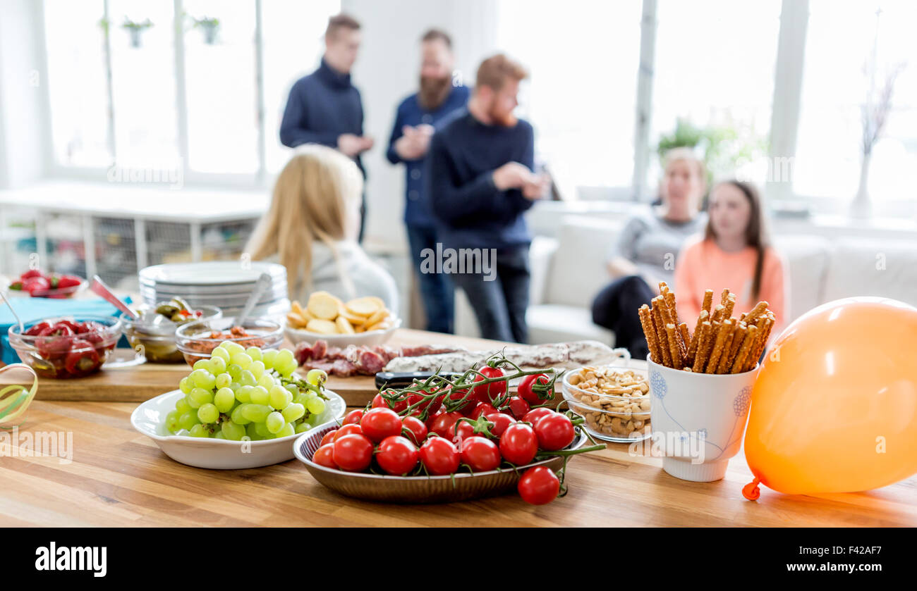 Party food table hi-res stock photography and images - Alamy
