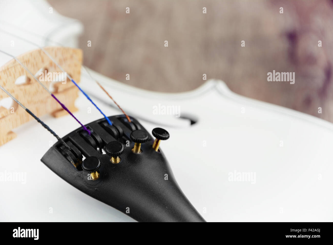 Beautiful white violin Stock Photo - Alamy