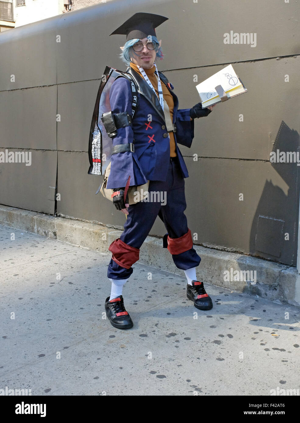An attendee of Comic Con in New York dresses as a Scholar, a character ...