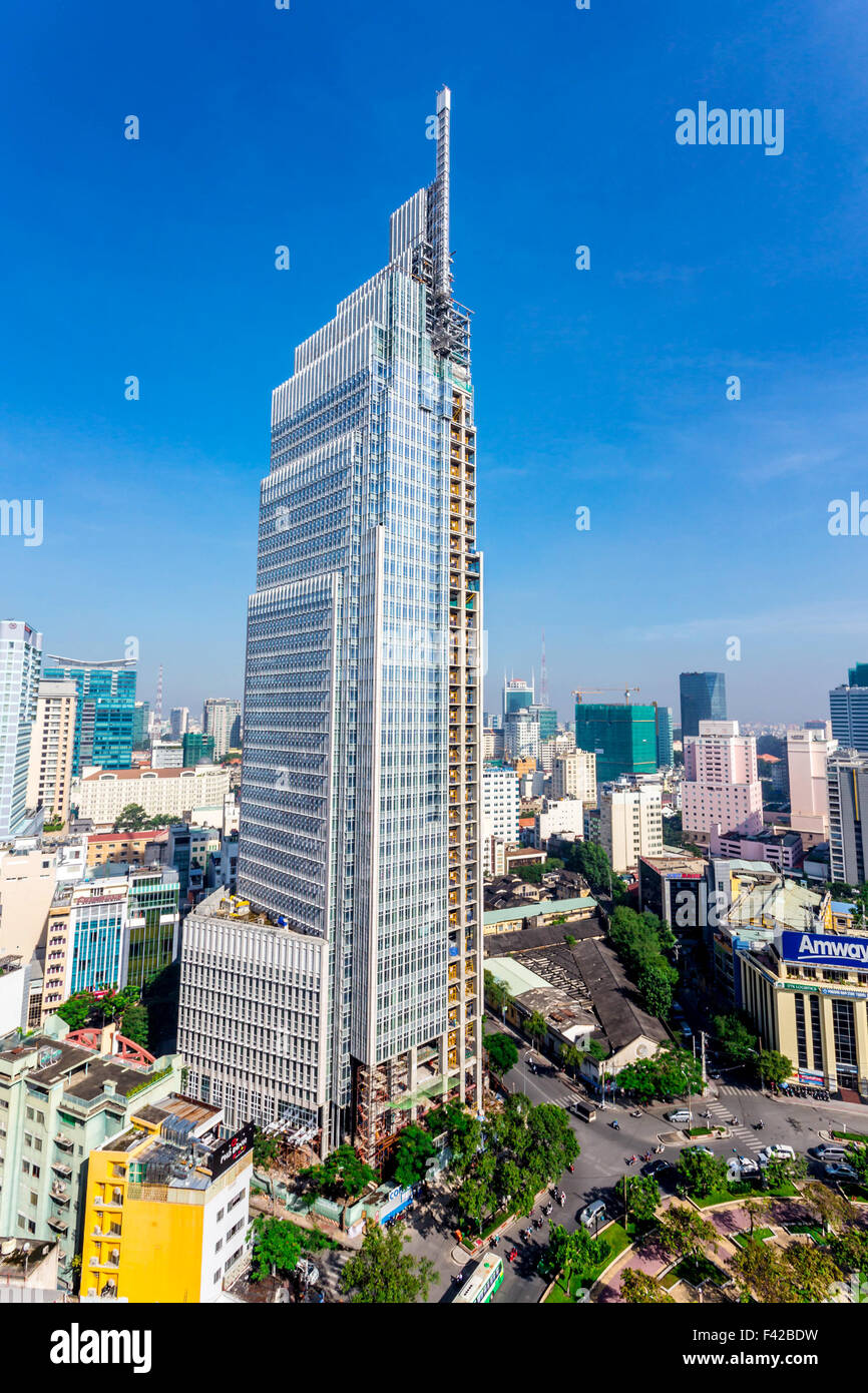 A corner view of Saigon (Ho CHi Minh City) - Vietnam from a high-rise ...
