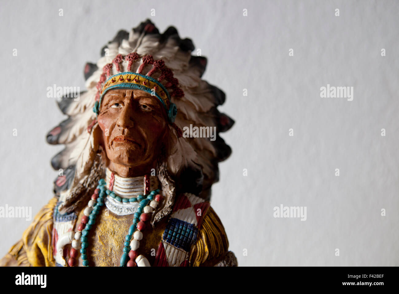 North American Indian figurine of ancient chef of tribe Stock Photo - Alamy