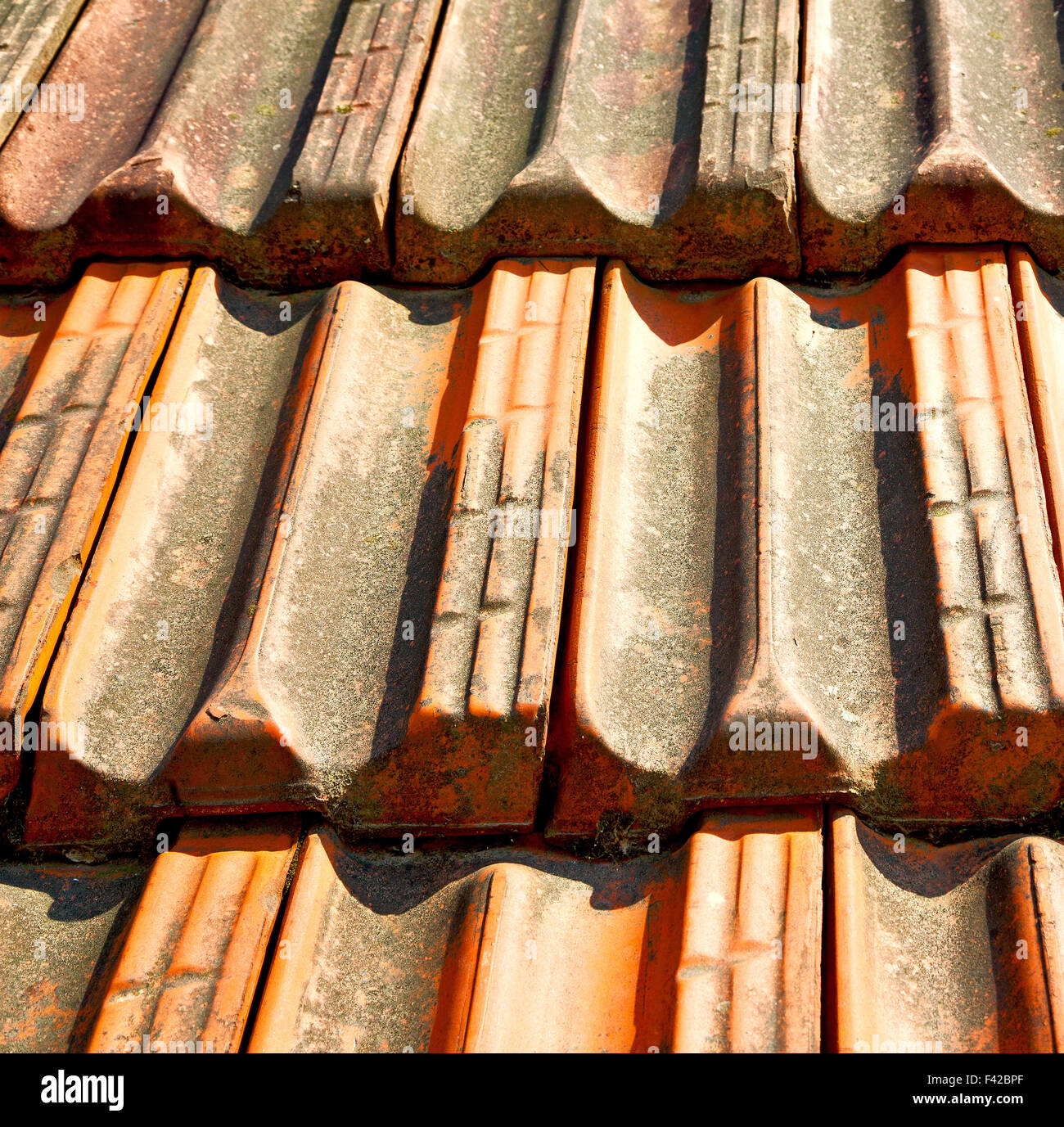 old roof in italy the line and texture of diagonal architecture Stock ...