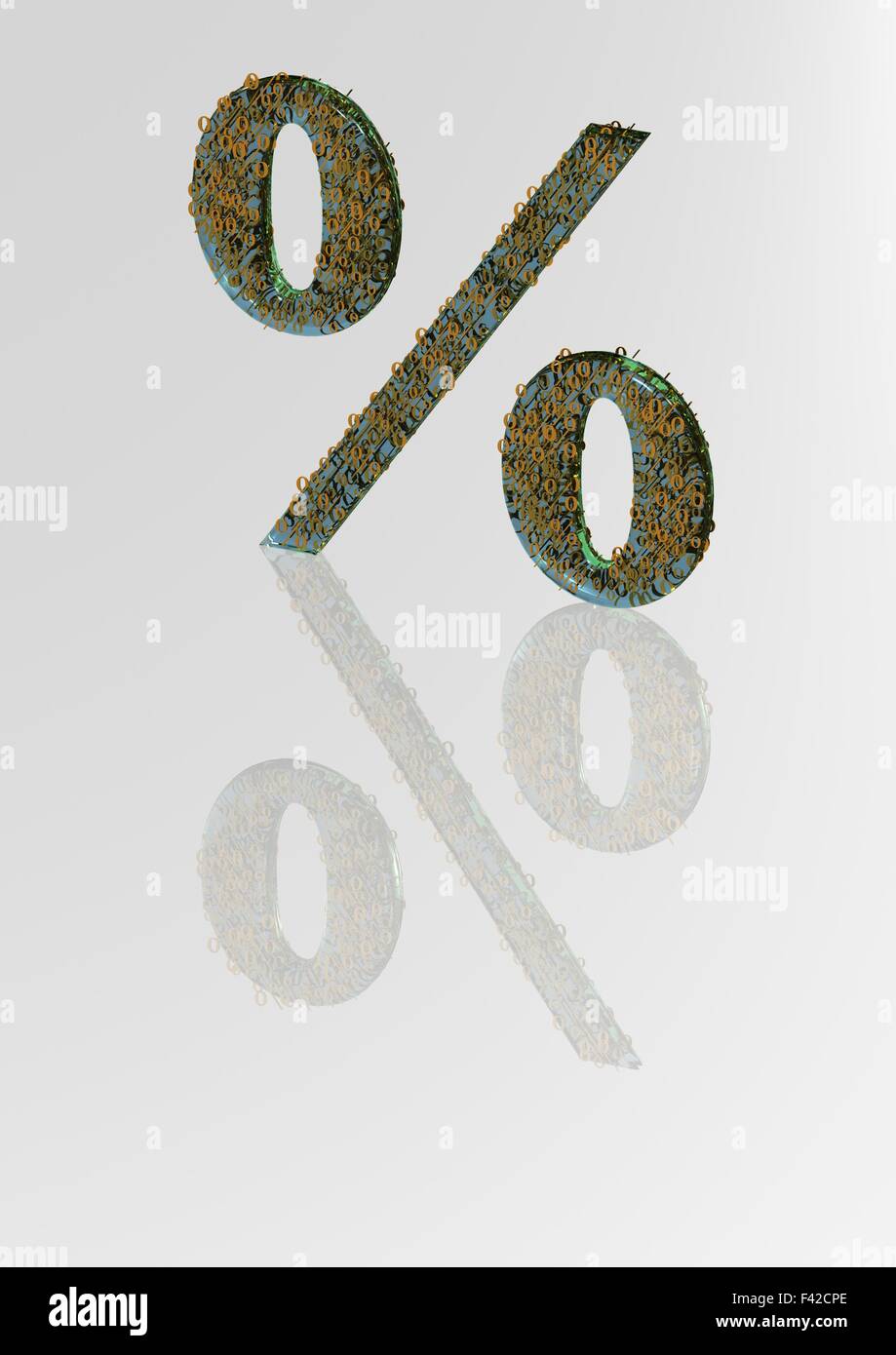 The big sign of percent Stock Photo - Alamy