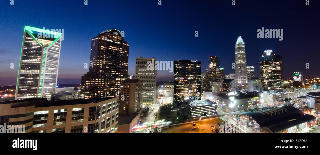 Charlotte skyline panorama hi-res stock photography and images - Alamy