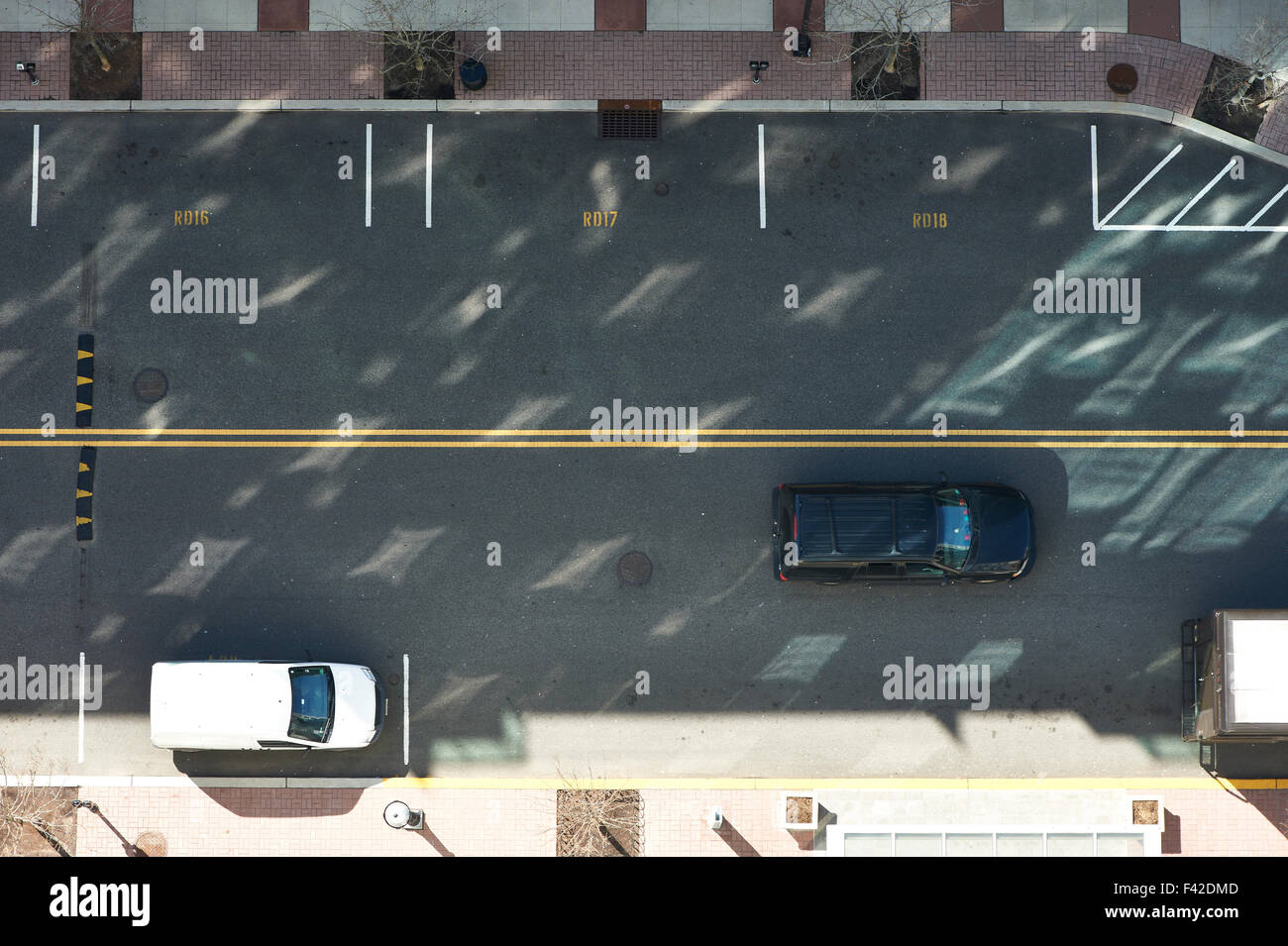 Street road view from above Stock Photo - Alamy