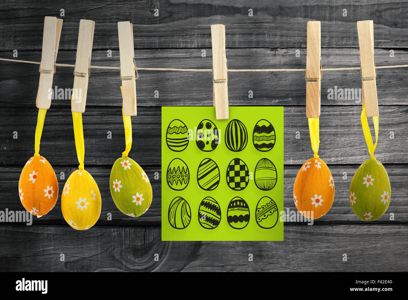 Composite image of easter eggs Stock Photo - Alamy