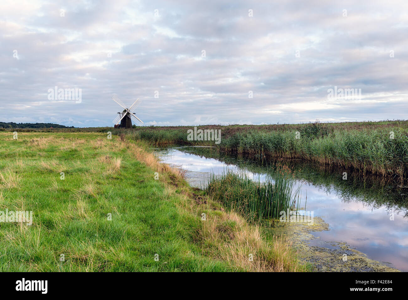 Dusk at Herringfleet Windmill on the Suffolk broads Stock Photo - Alamy