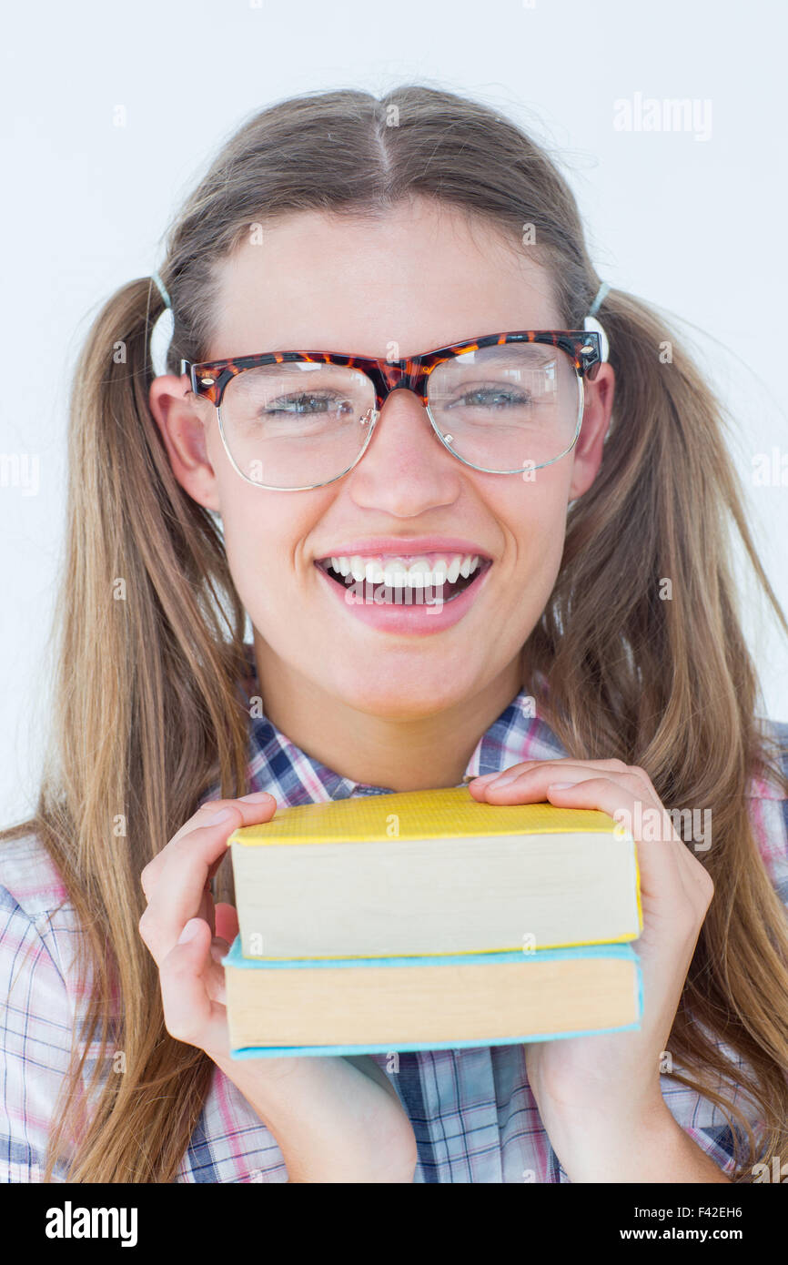 Geeky hipster smiling at camera Stock Photo - Alamy