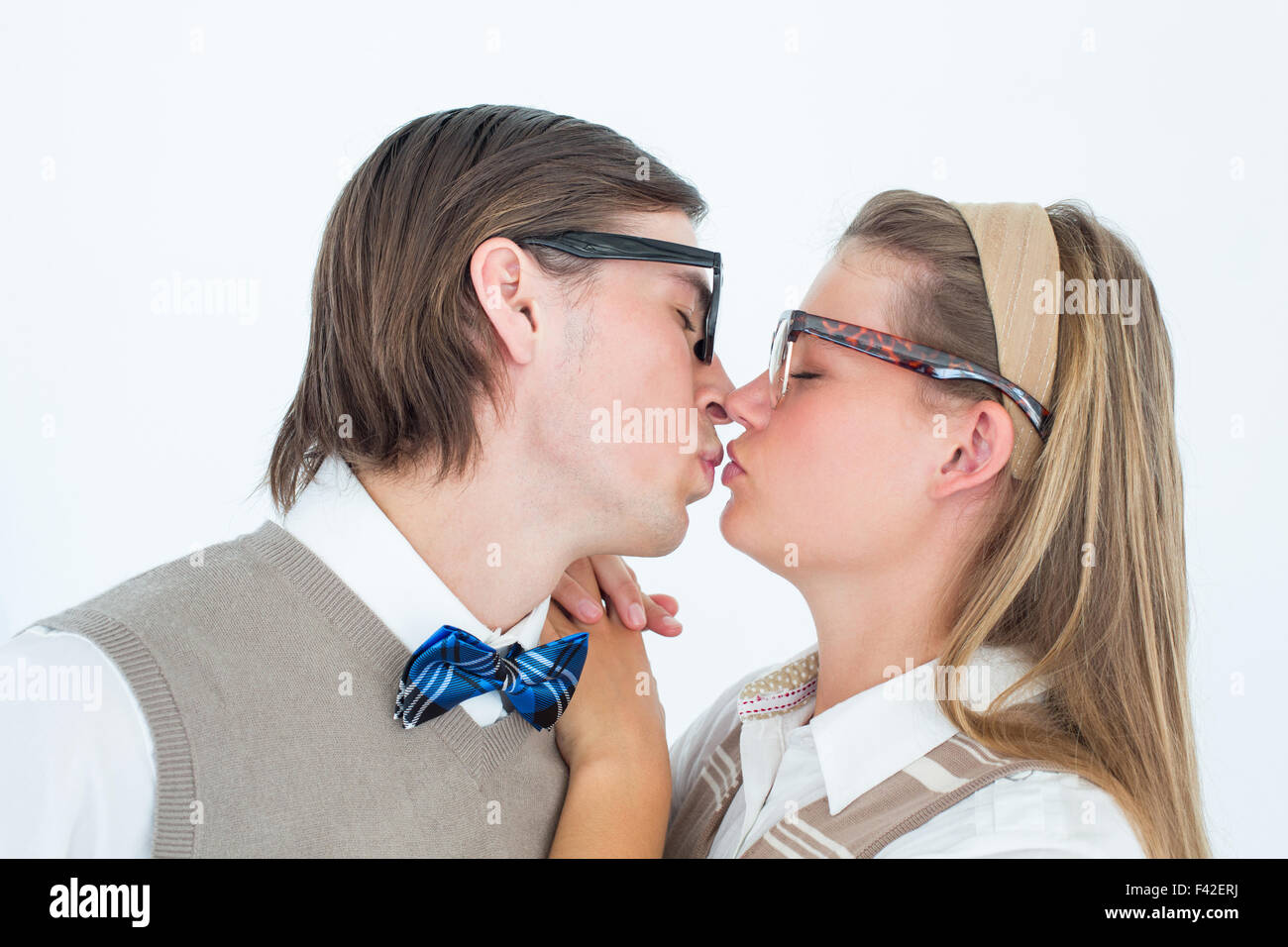 Geeky man woman hi-res stock photography and images - Alamy