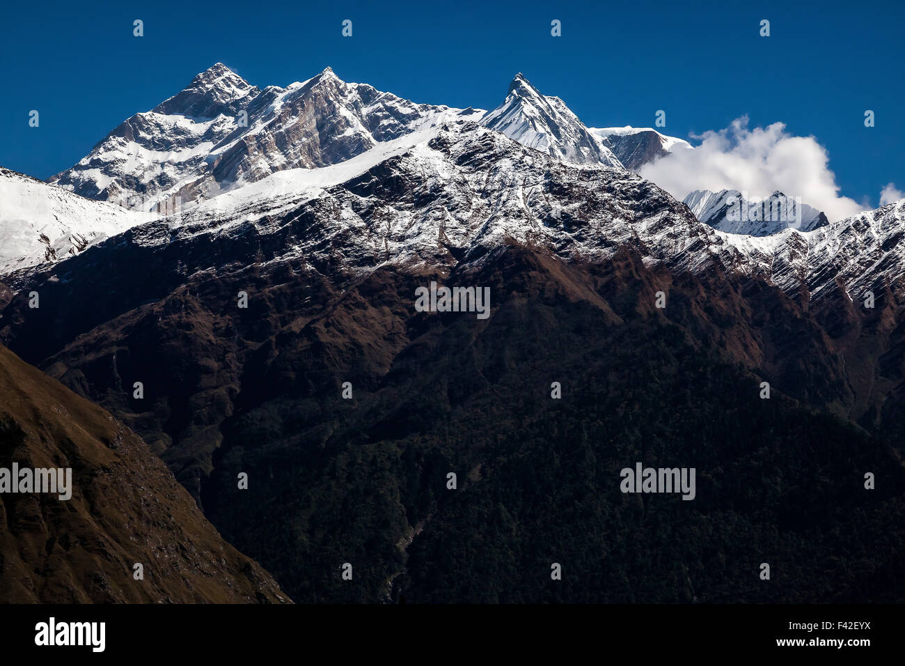 Annapurna Mountain massif in Nepal Stock Photo - Alamy