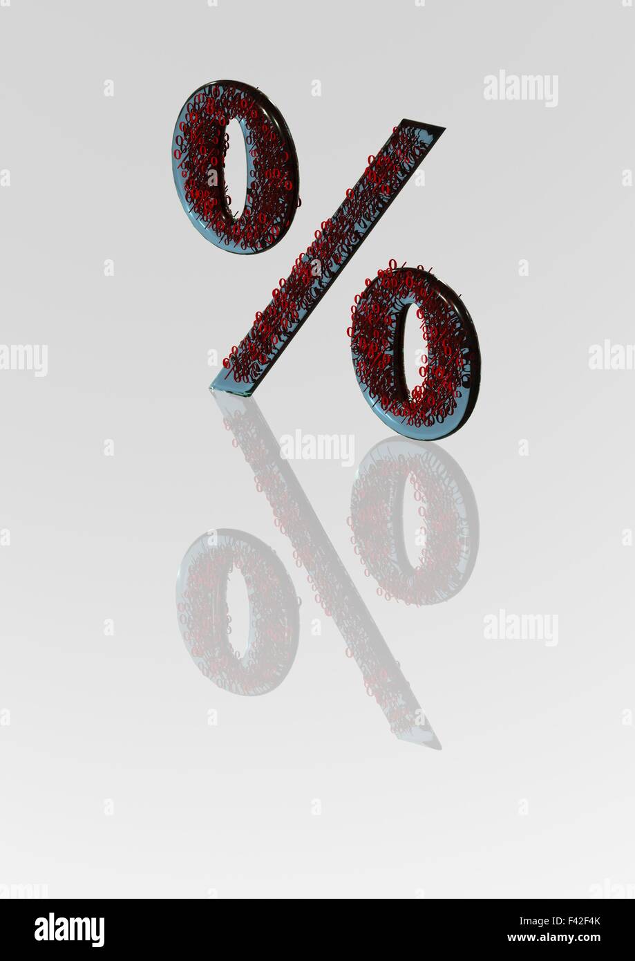 The big sign of percent Stock Photo - Alamy