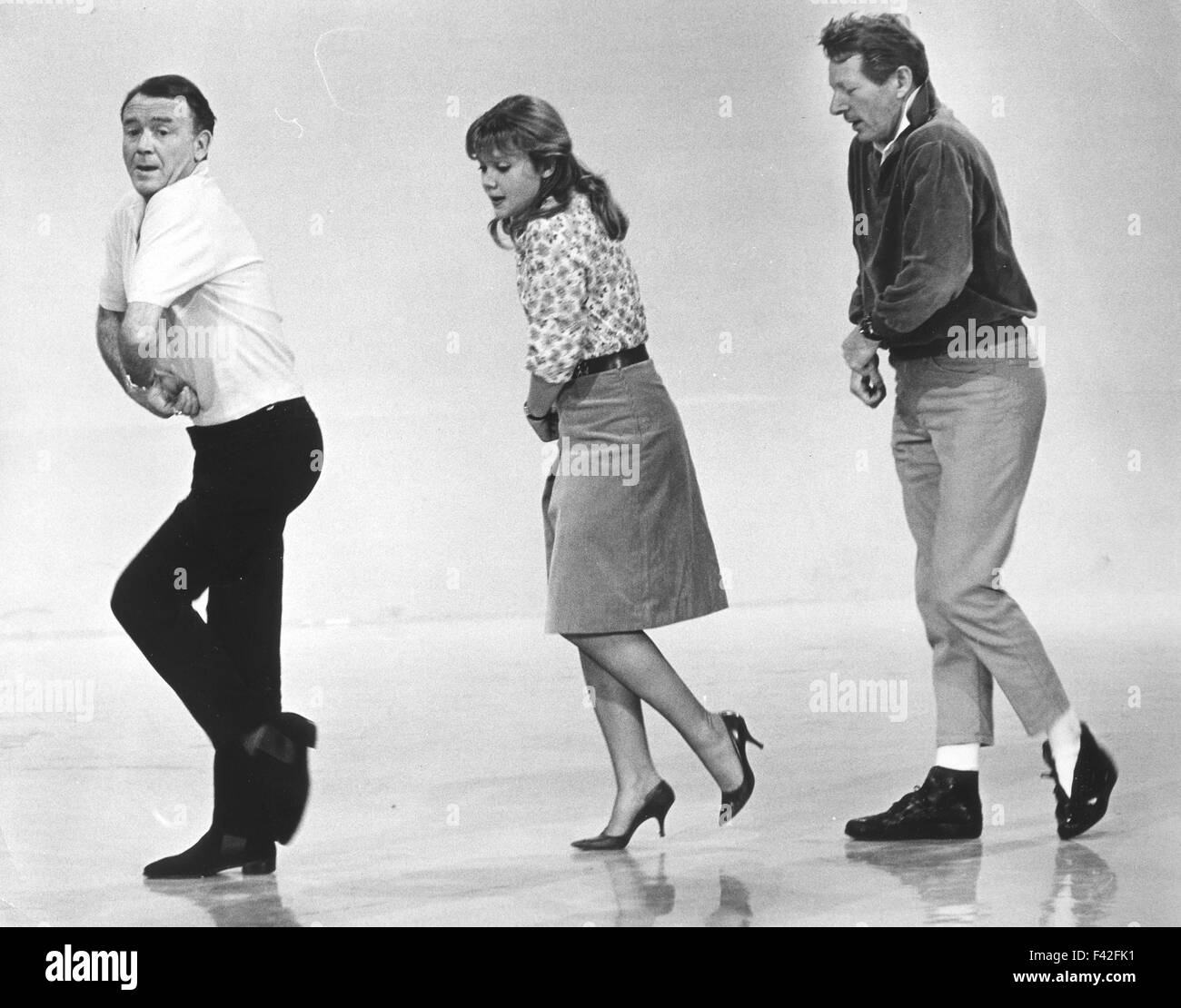 DANNY KAYE at right on his US TV show in 1963 with guests John and ...