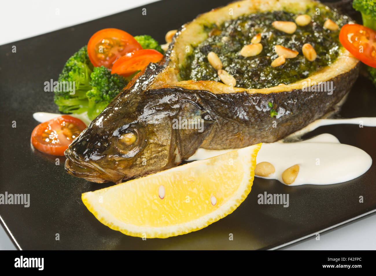 Seabass dish hi-res stock photography and images - Alamy