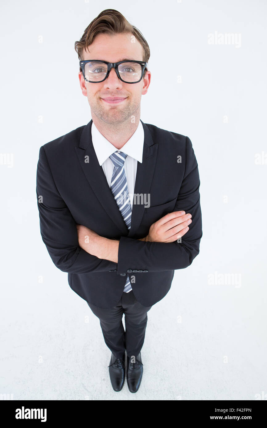 Geeky hipster smiling at camera Stock Photo - Alamy