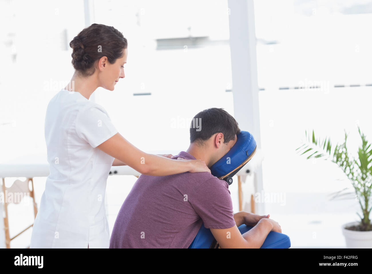 Man having back massage Stock Photo - Alamy