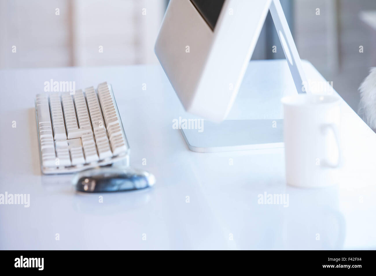 Computer in living room Stock Photo - Alamy