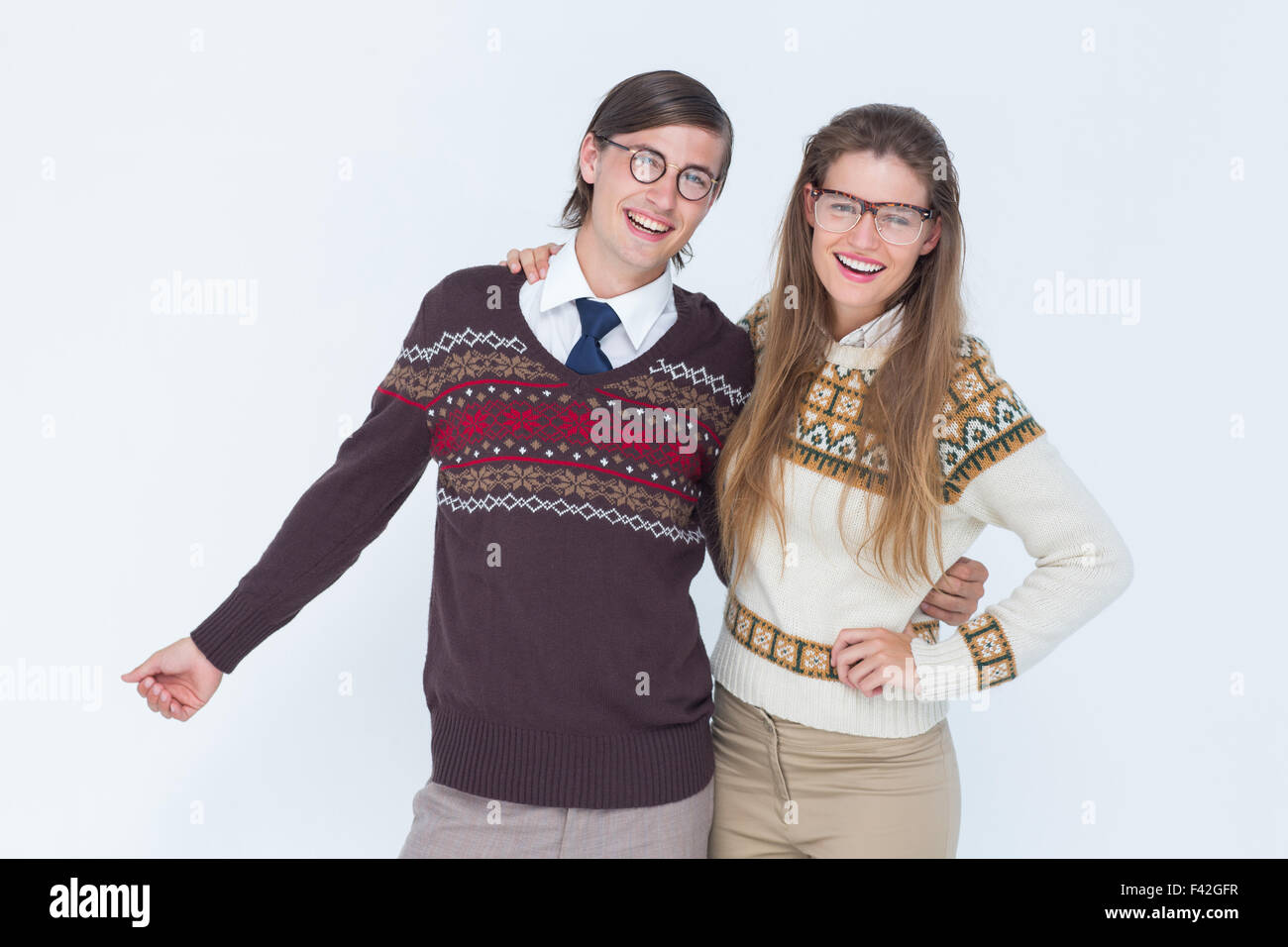 Geeky man woman hi-res stock photography and images - Alamy