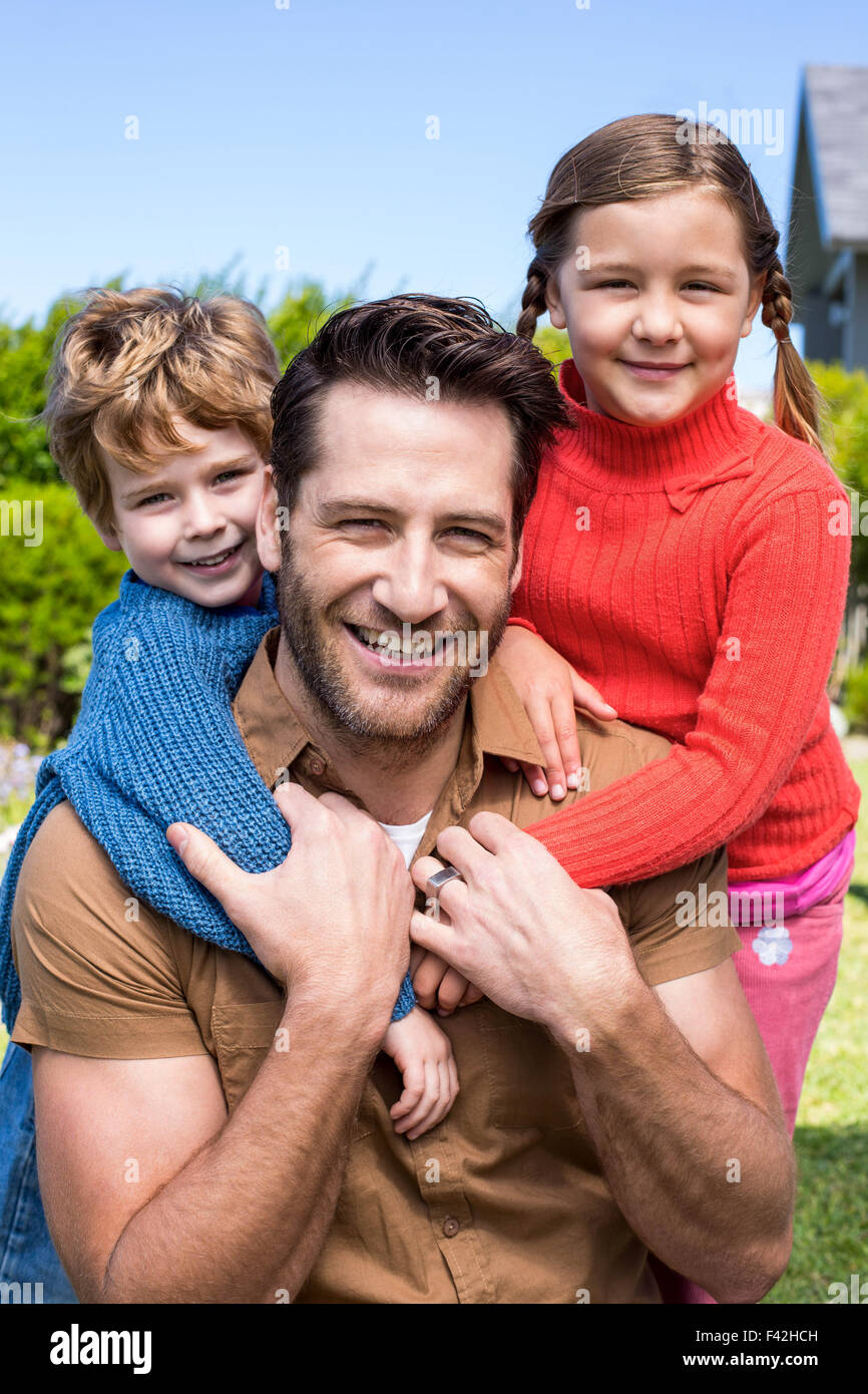 Happy caucasian father smiling camera hi-res stock photography and ...