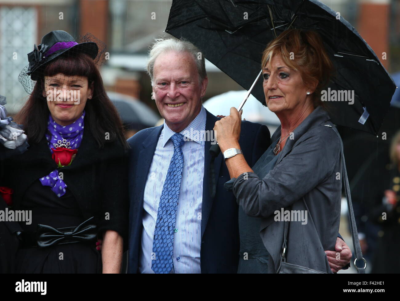 The funeral of George Cole at Reading Crematorium Featuring: Dennis ...