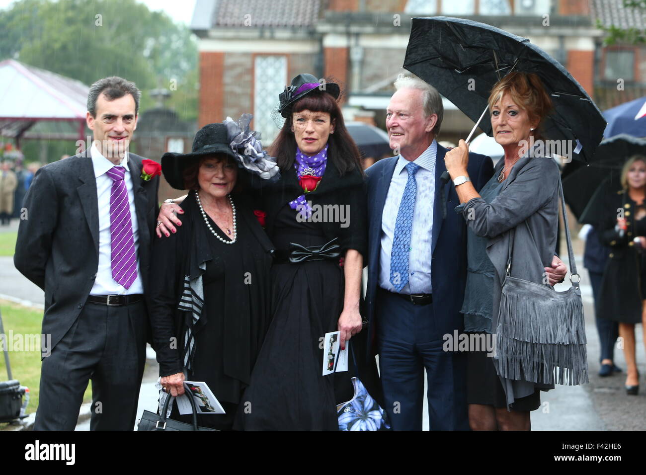 The funeral of George Cole at Reading Crematorium Featuring: Dennis ...