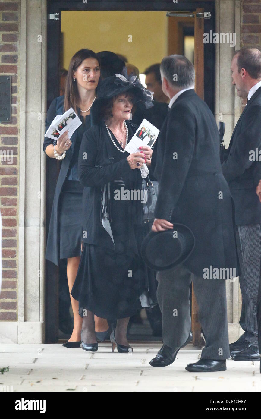 The funeral of George Cole at Reading Crematorium Featuring: Penny ...