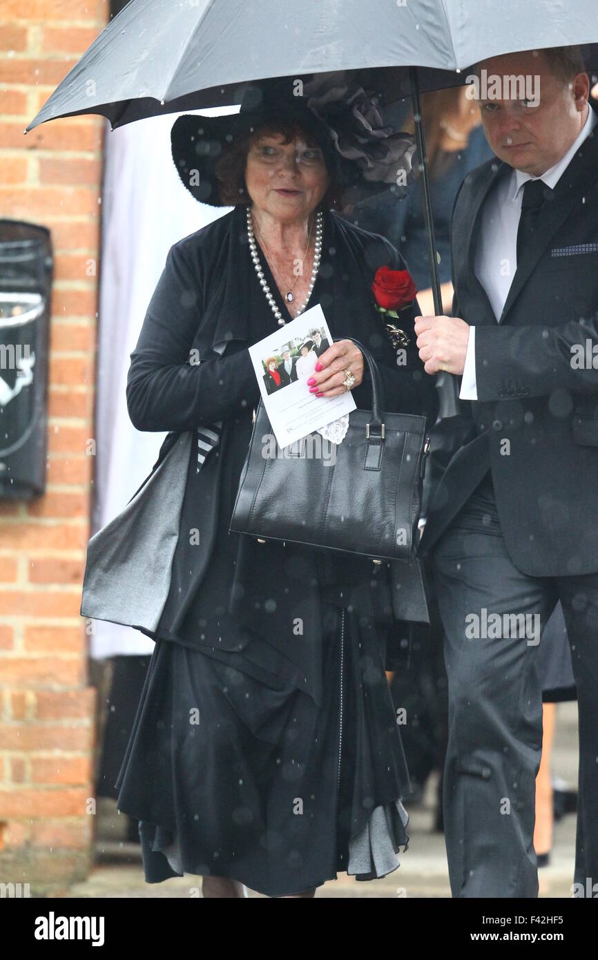 The funeral of George Cole at Reading Crematorium Featuring: Penny ...