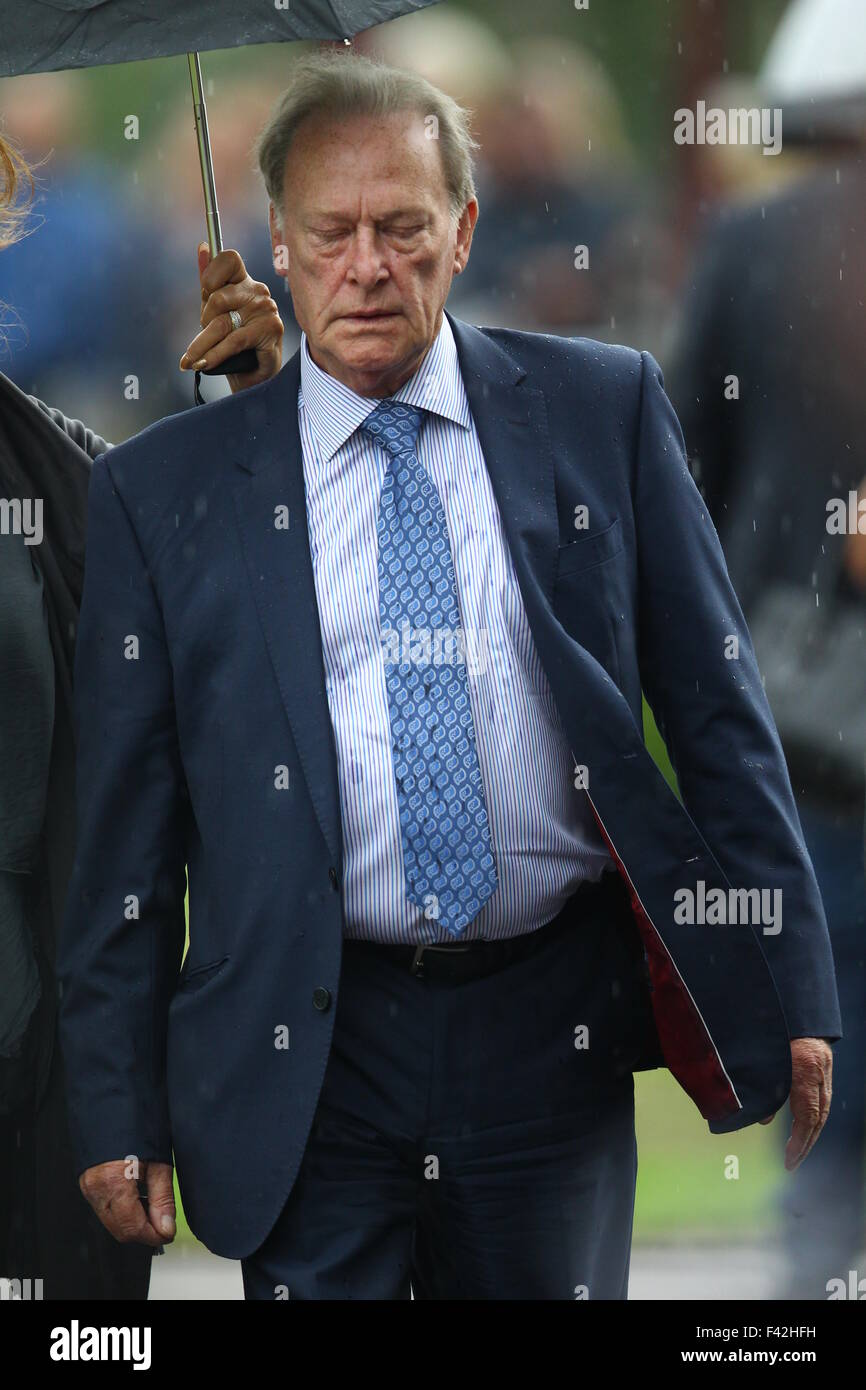 The funeral of George Cole at Reading Crematorium Featuring: Dennis ...