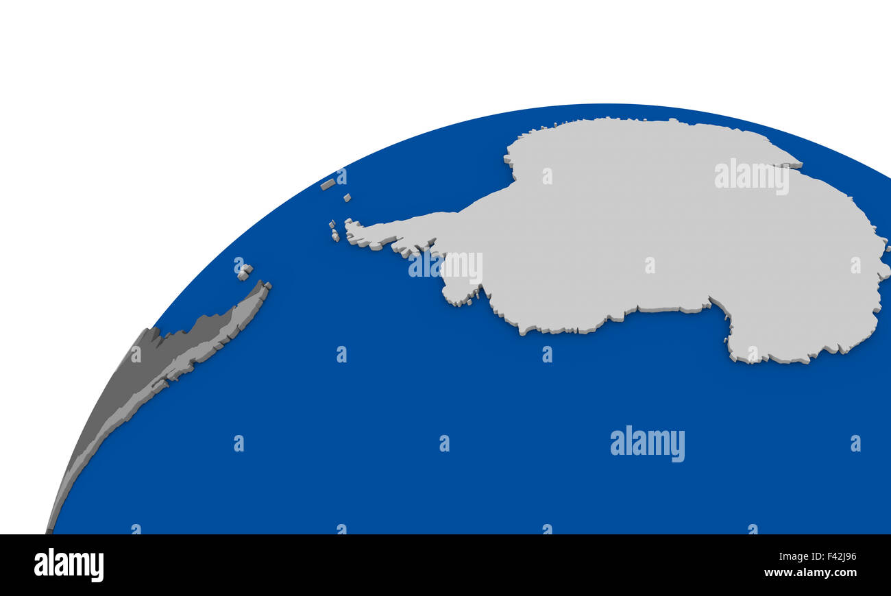 Political map of Antarctica on globe Stock Photo - Alamy