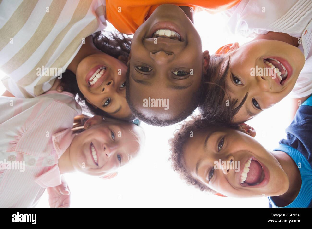 Pupils standing in a circle Stock Photo - Alamy