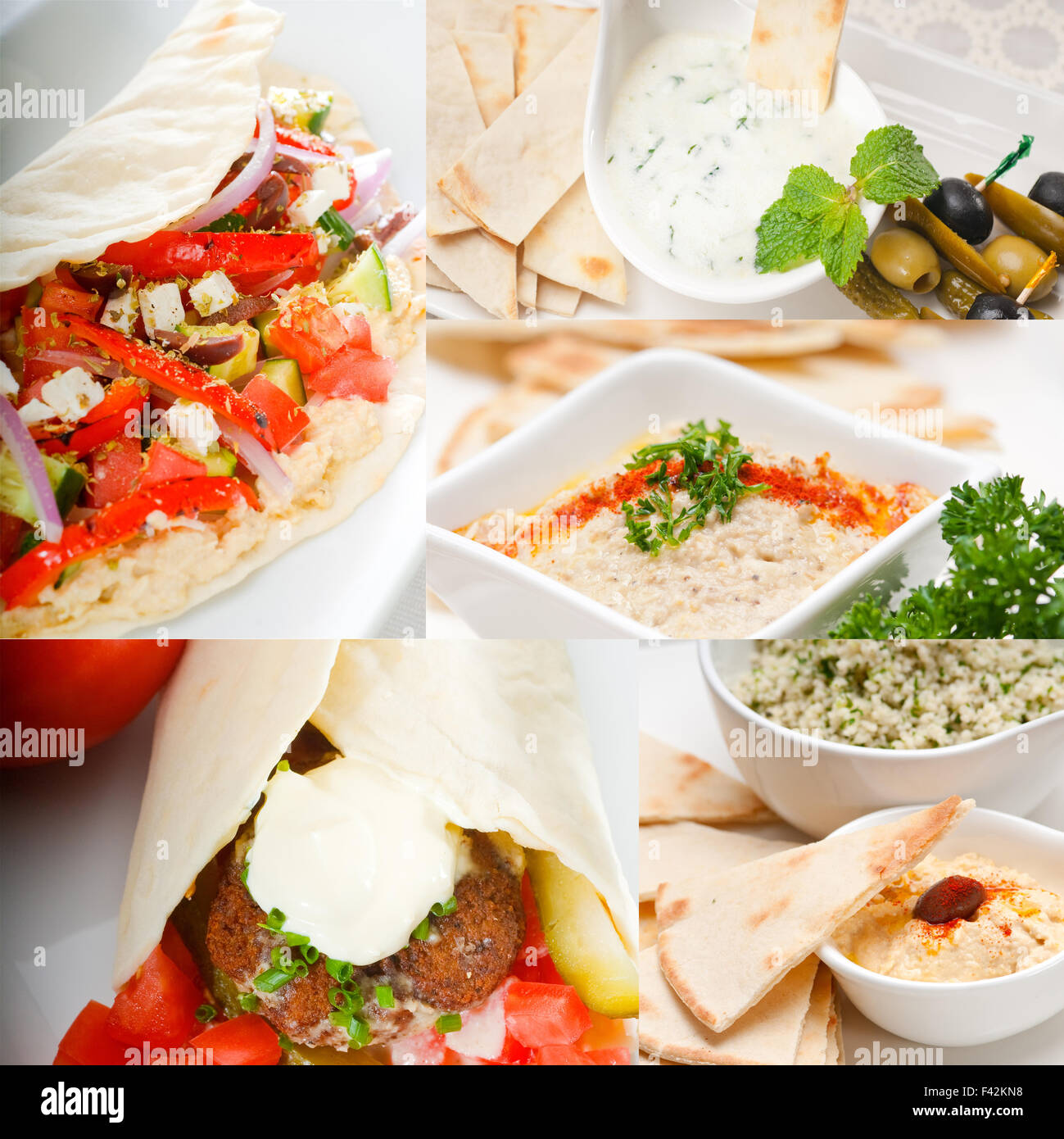 Arab middle east food collection Stock Photo - Alamy