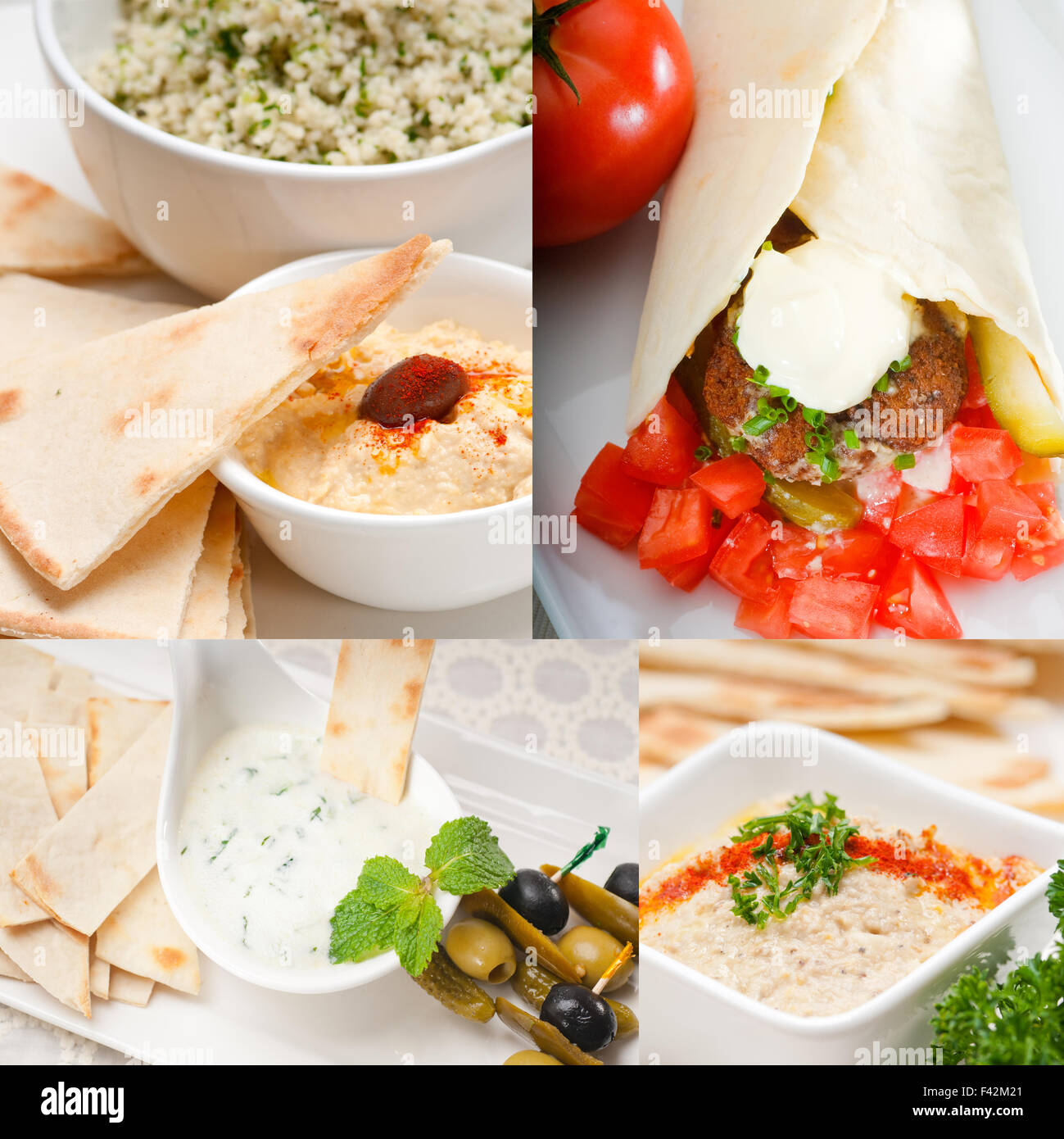 Arab middle east food collection Stock Photo - Alamy