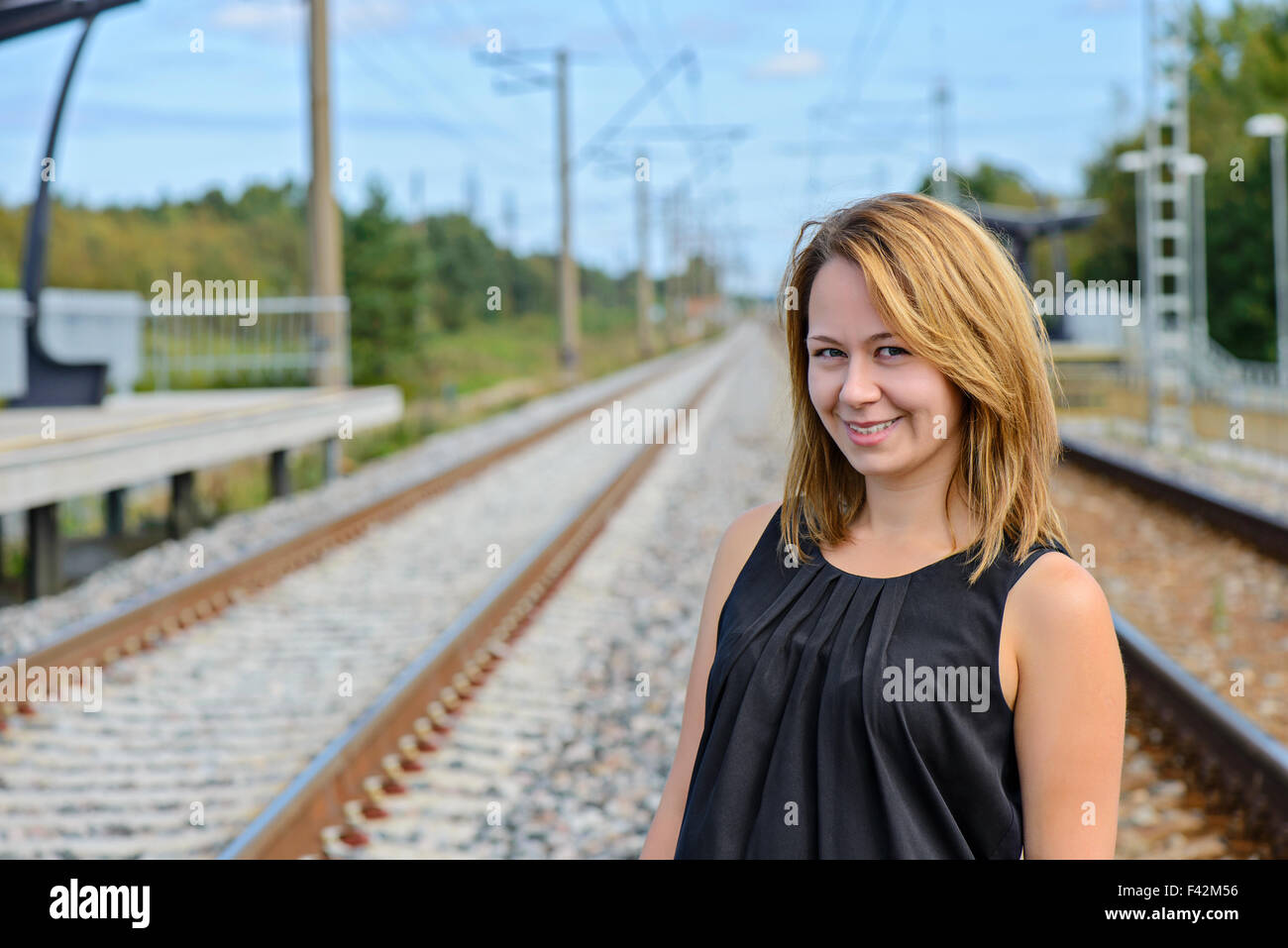 Female rail passenger hi-res stock photography and images - Alamy