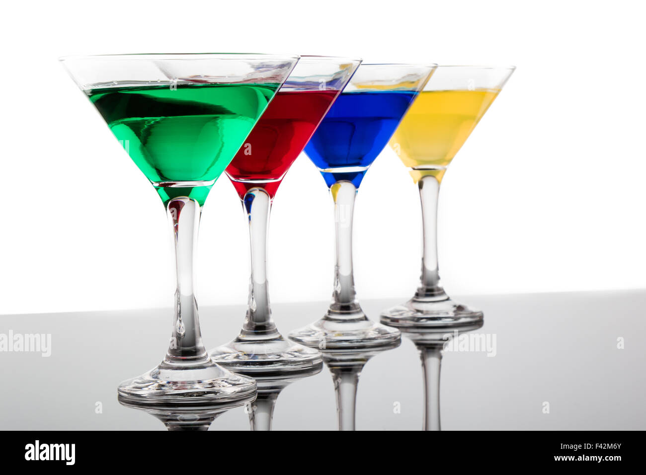 color cocktails in line Stock Photo - Alamy