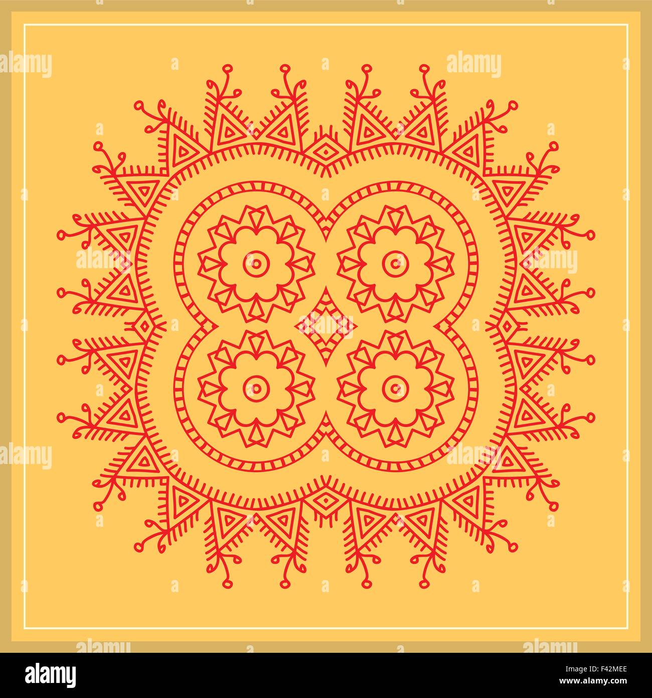 Folk, Tribal Design, Motif, Wall Painting Vector Art Stock Vector Image ...