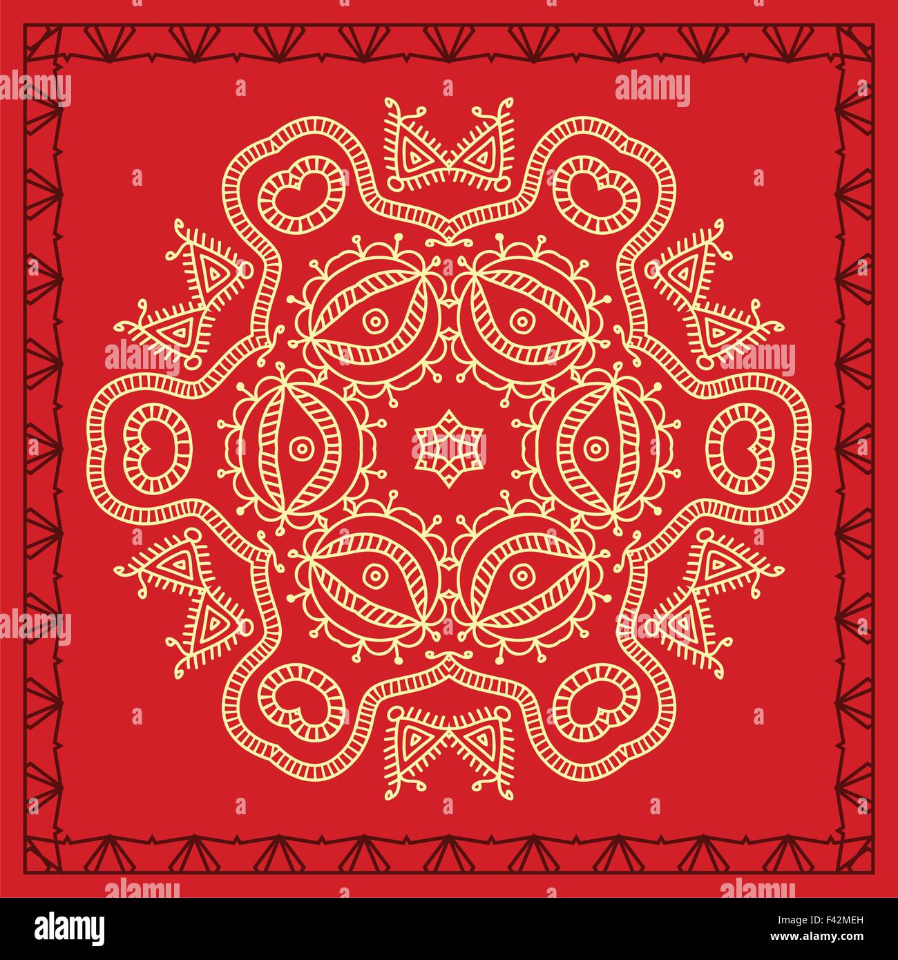 Folk, Tribal Design, Motif, Wall Painting Vector Art Stock Vector Image ...