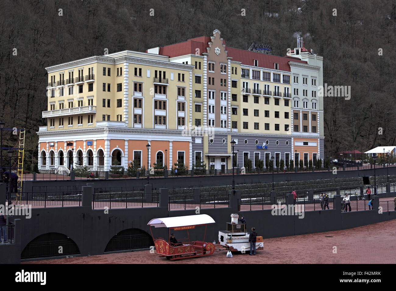 Hotel Radisson Rosa Khutor Stock Photo - Alamy