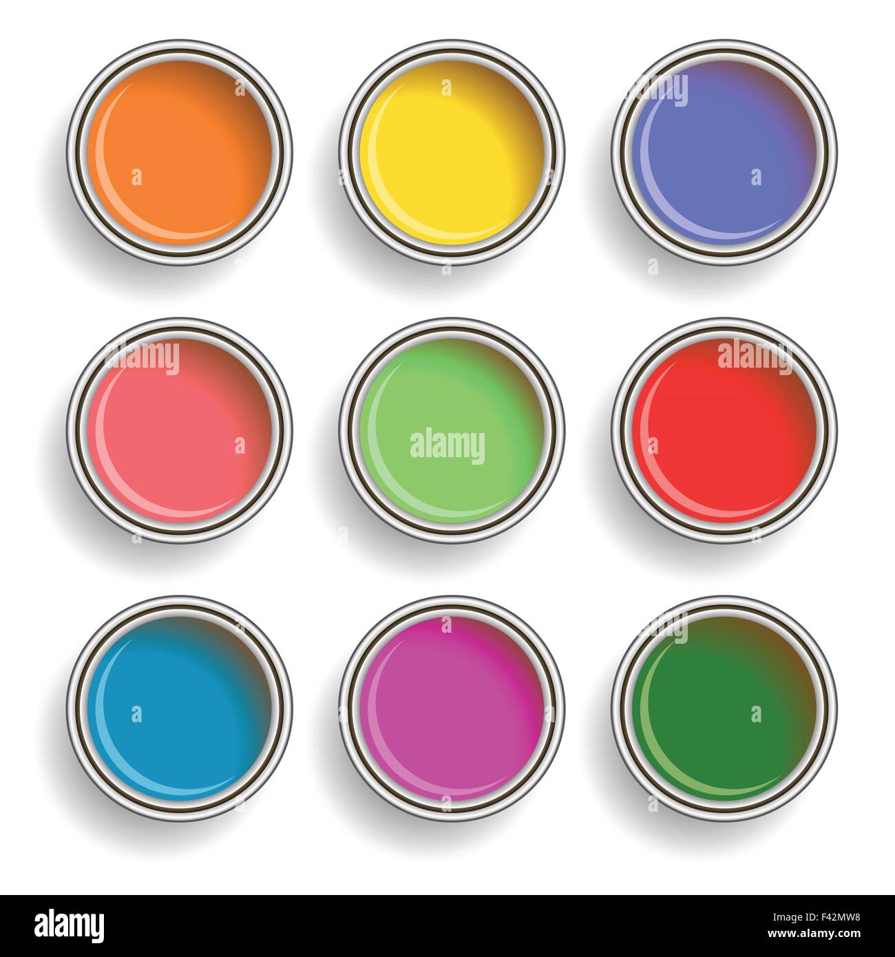 paint can color palette Stock Photo - Alamy