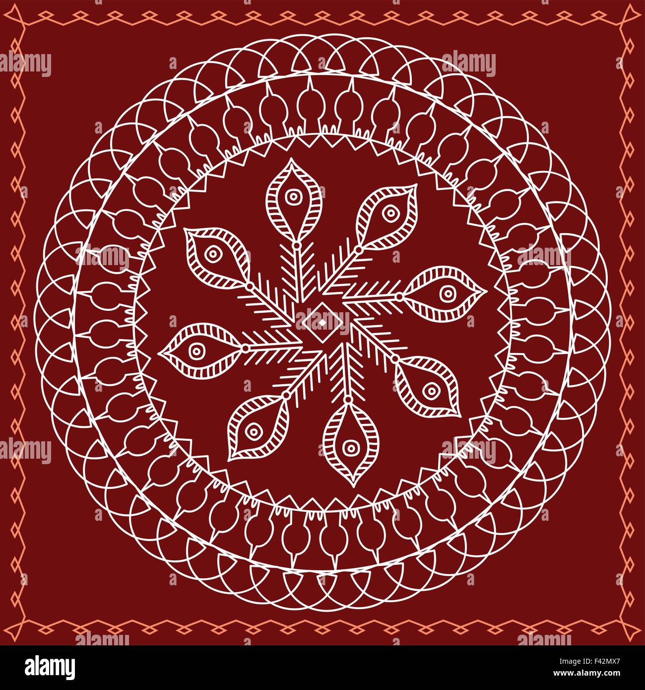Folk, Tribal Design, Motif, Wall Painting Vector Art Stock Vector Image ...