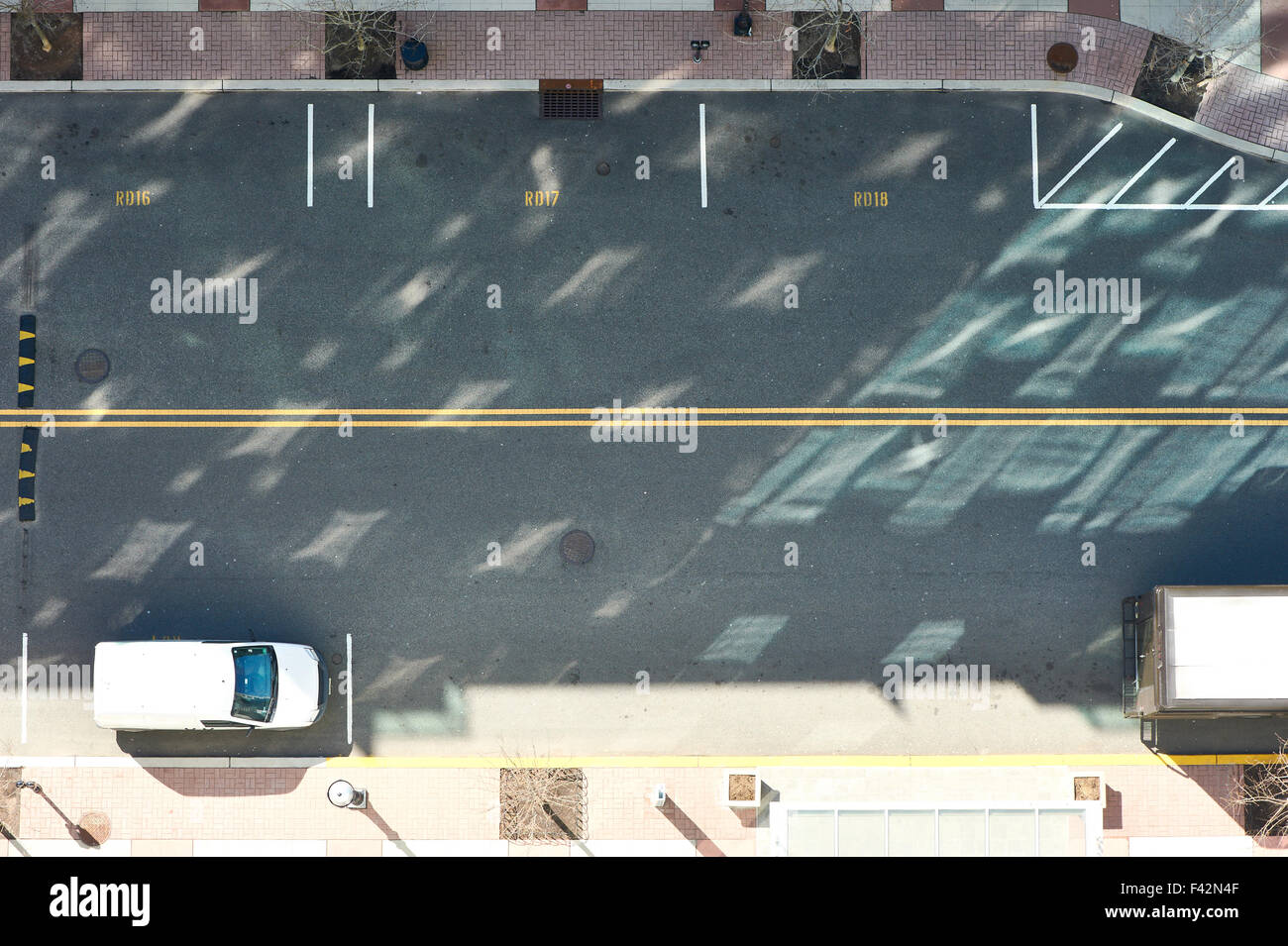 Street road view from above Stock Photo - Alamy