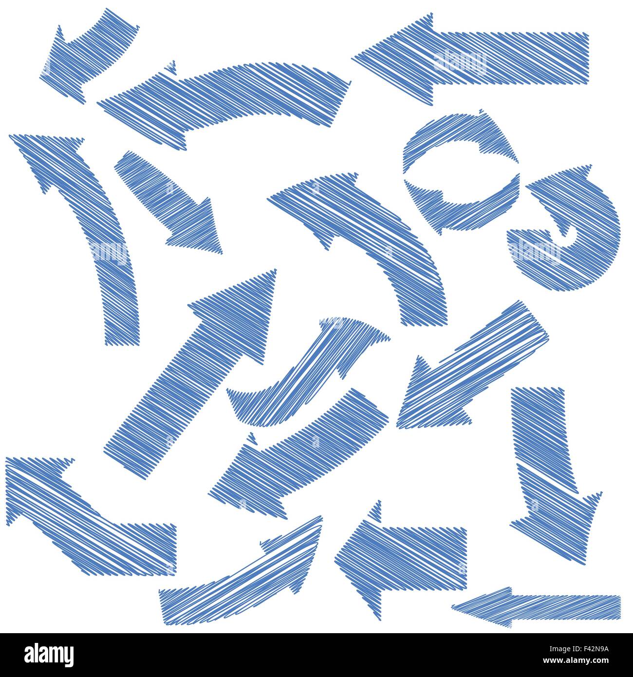 blue arrows set Stock Photo - Alamy