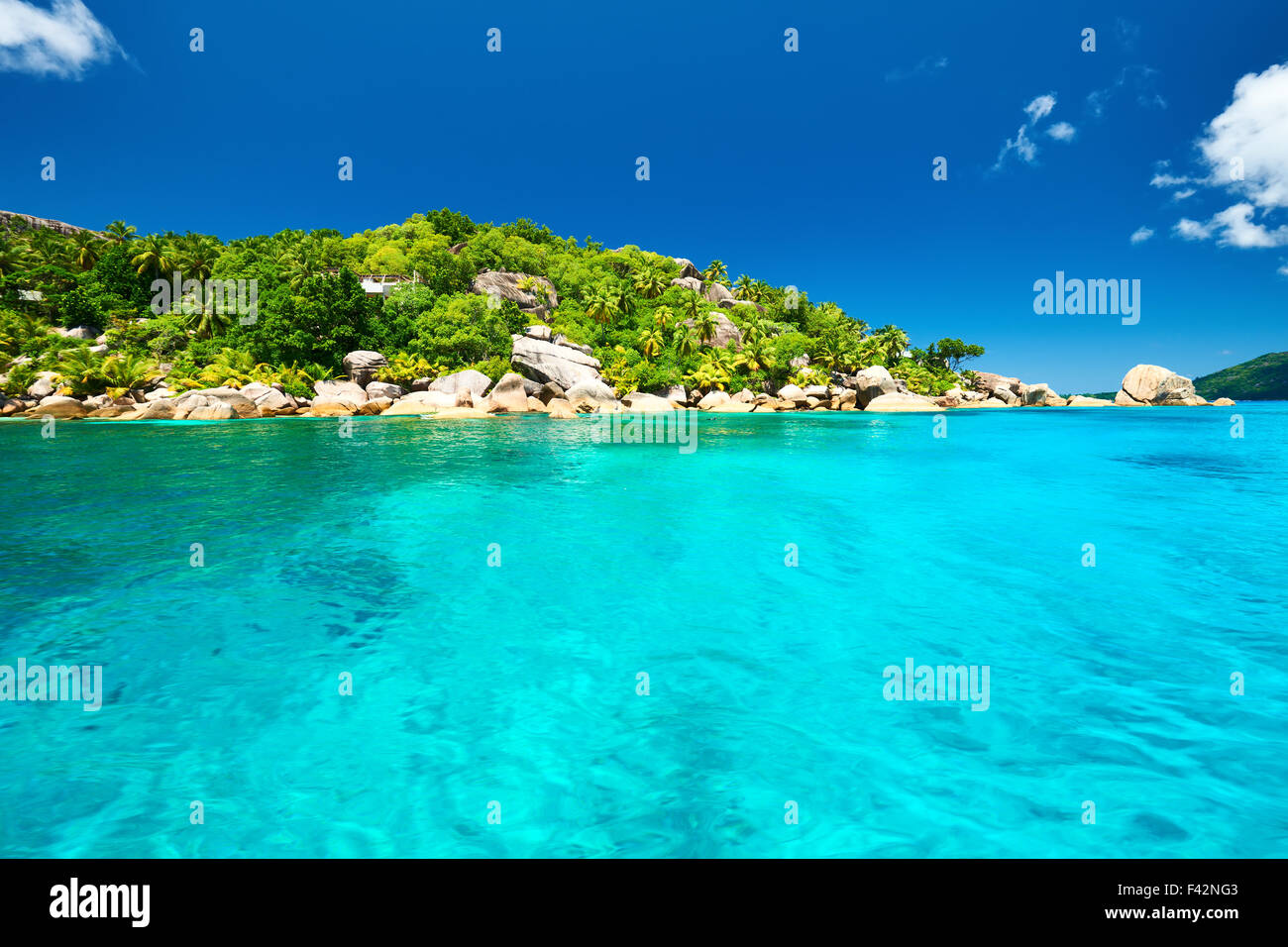 Beautiful landscape at Seychelles Stock Photo - Alamy