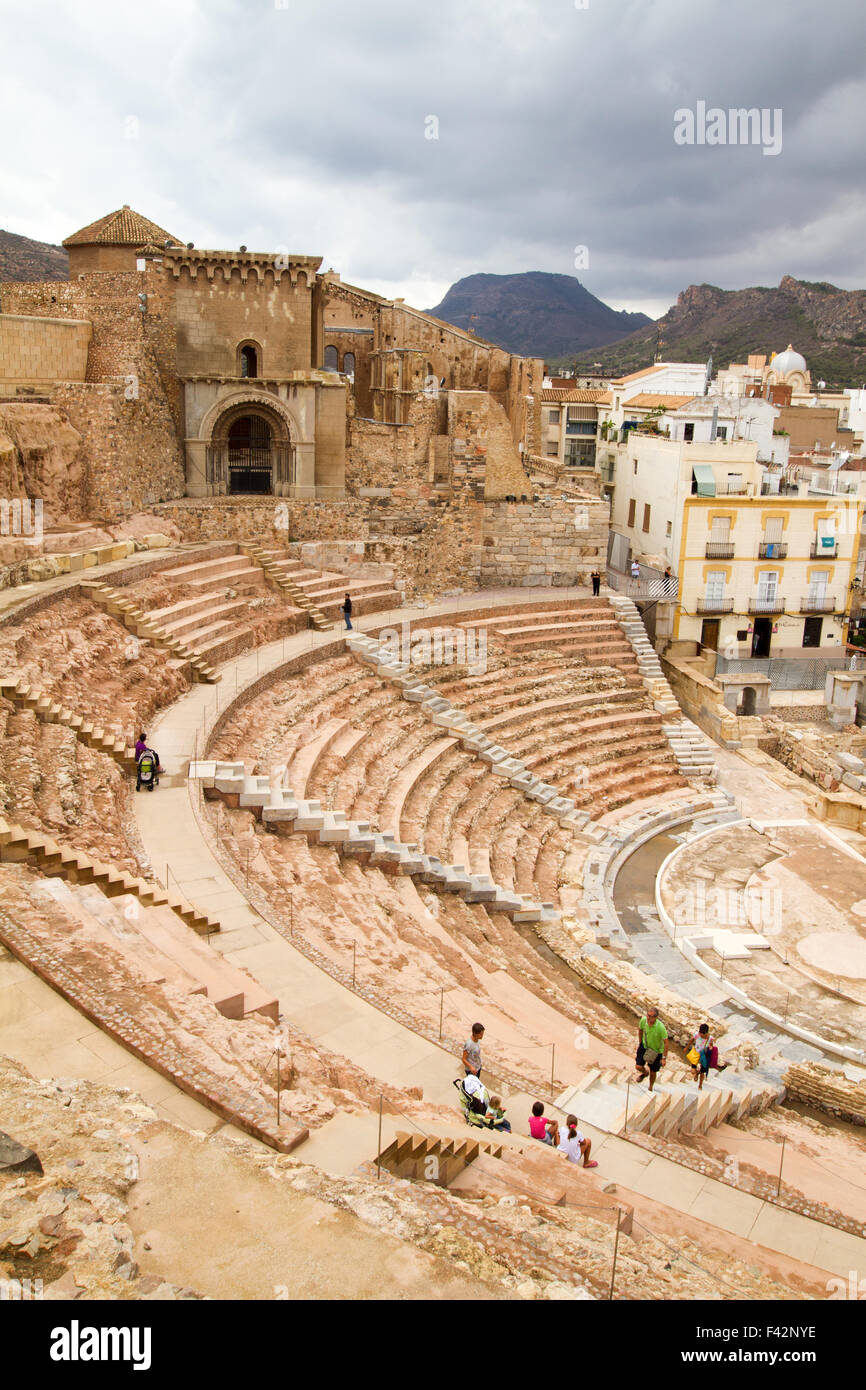 Roman theater of Carthago Nova, one of the landmarks of the city of ...