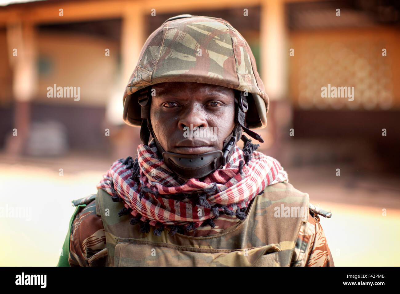 A Chadian soldier of the African Union force in Central African ...