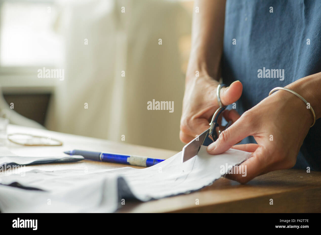 Fashion designer sewing cutting pattern hi-res stock photography and ...